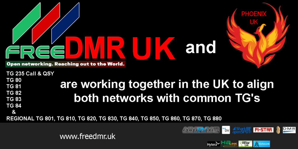 FreeDMR UK and Phoenix UK working together. – FreeDMR