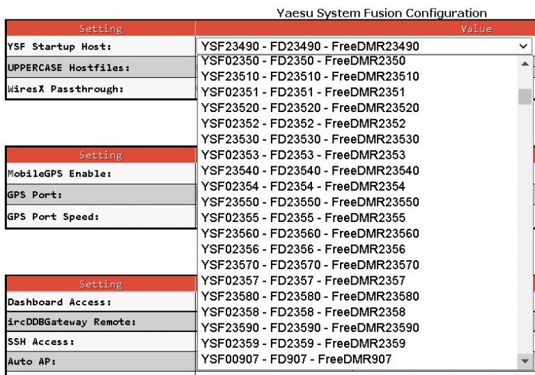 YSF Bridges – FreeDMR